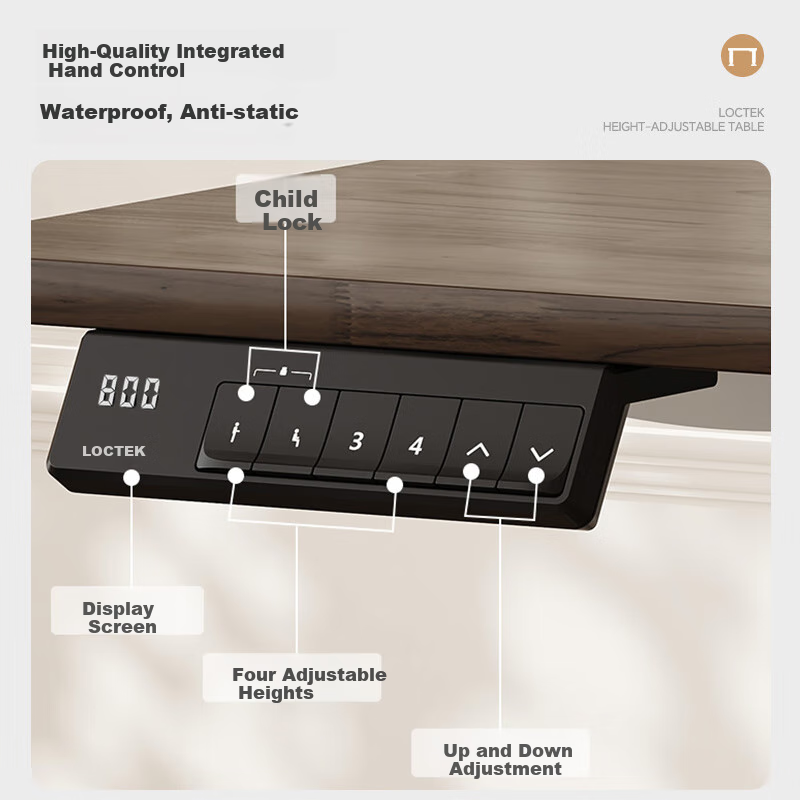 Loctek Electric Height Adjustable Desk Computer Desk Standing Office Home Desk ES2Pro/1.4m Elegant White