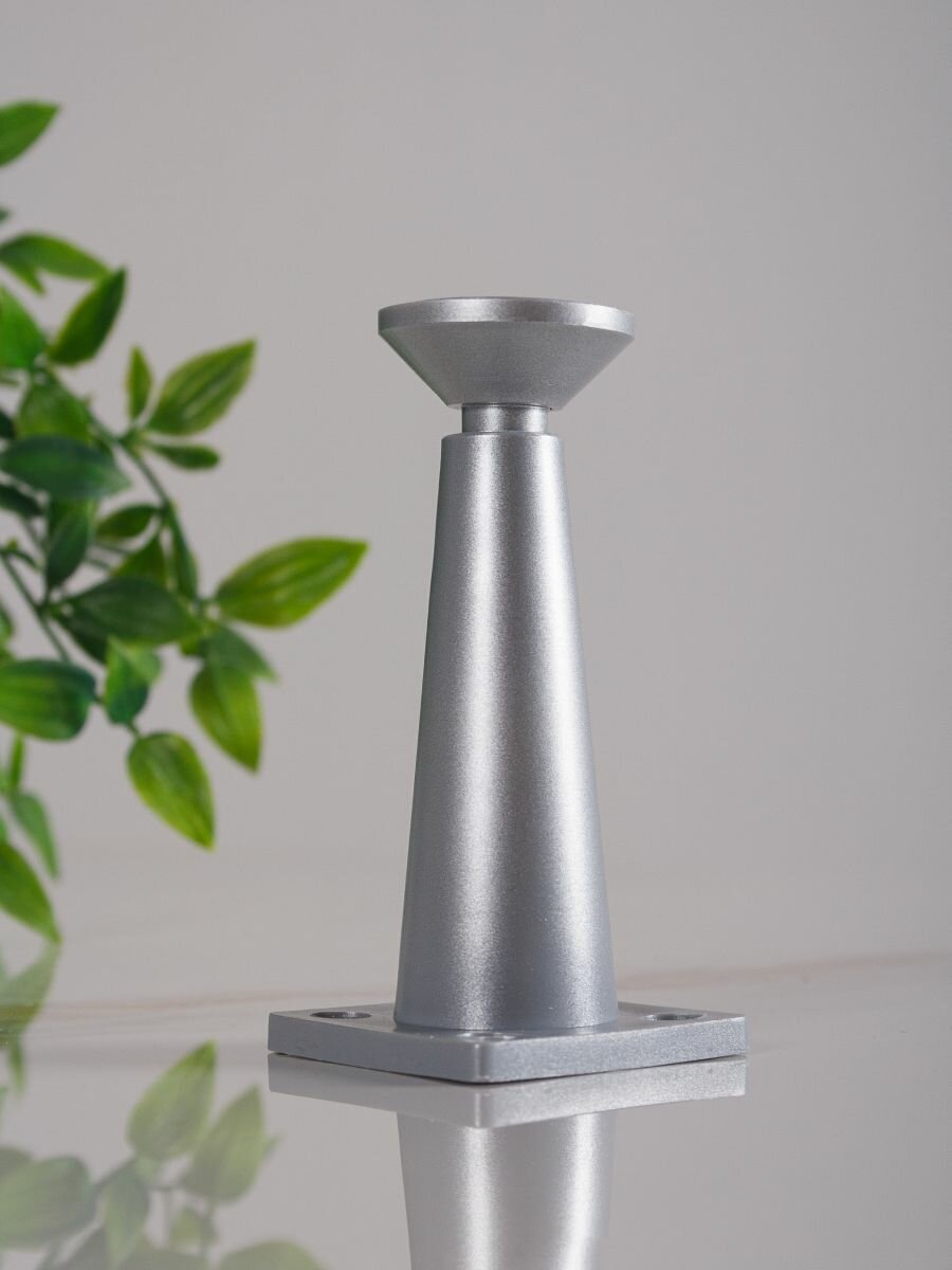 Опора мебельная регулируемая конус, h-93-100мм, матов. хром, 1 шт.