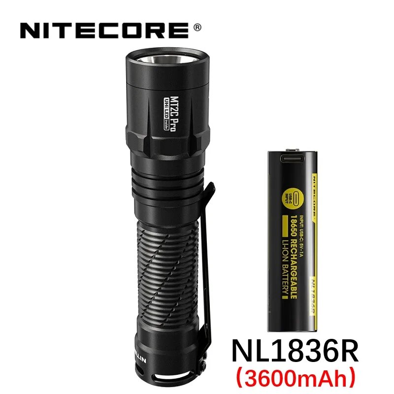 NITECORE MT2C PRO тактический фонарь 1800 люмен, MT2C PRO, Черный