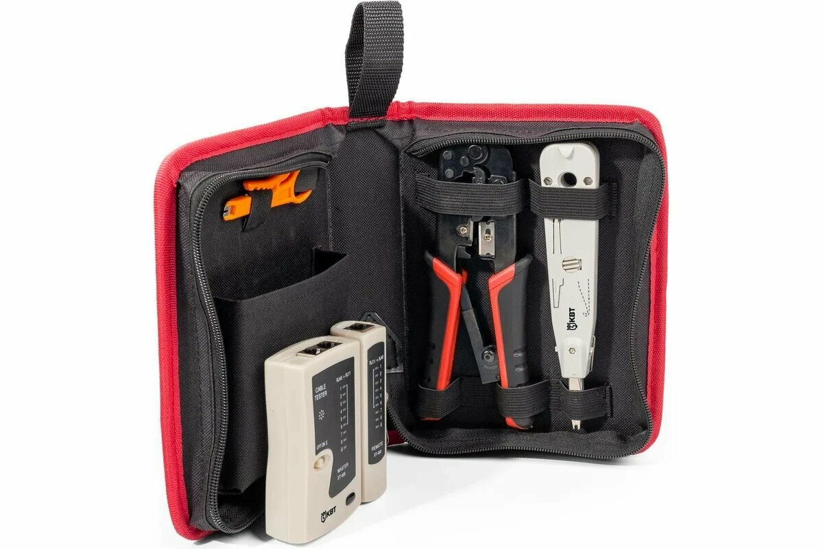 Набор для работы с кабелем КВТ LAN-4 85935, 4 инструмента, для профессионалов