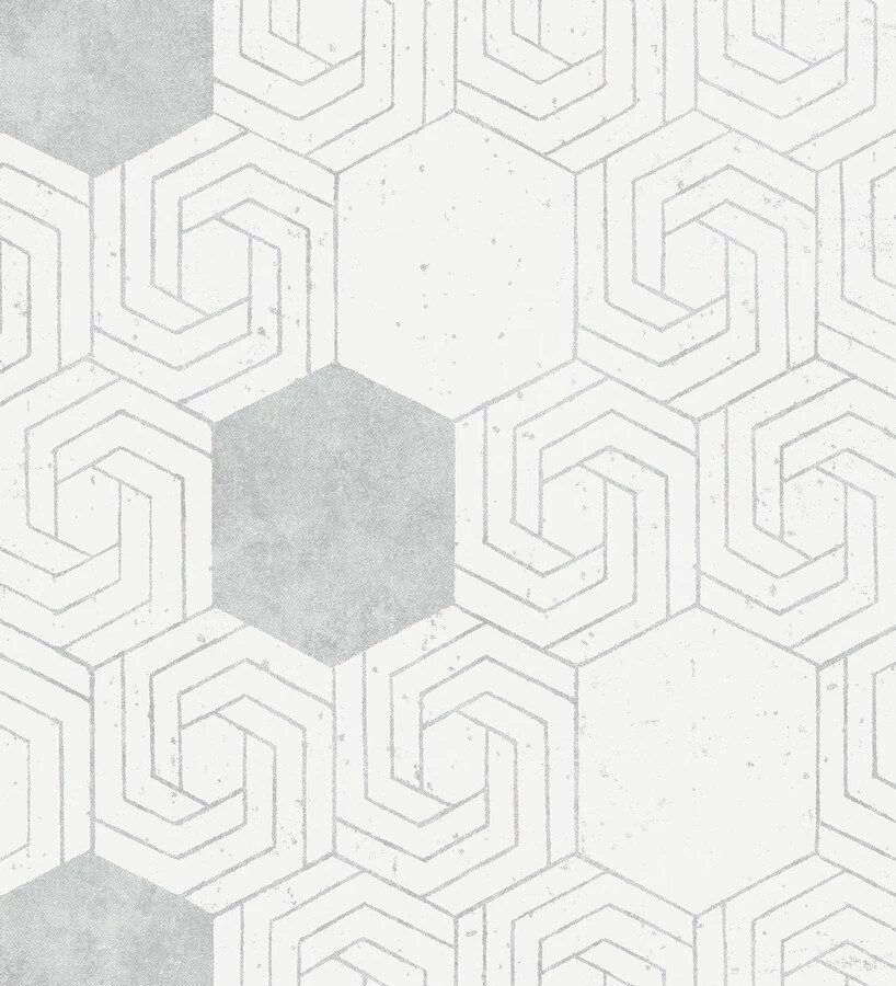 Обои Aura Theory FD25555 A; 0,52x10,05 м, флизелин, цвет белый/серый
