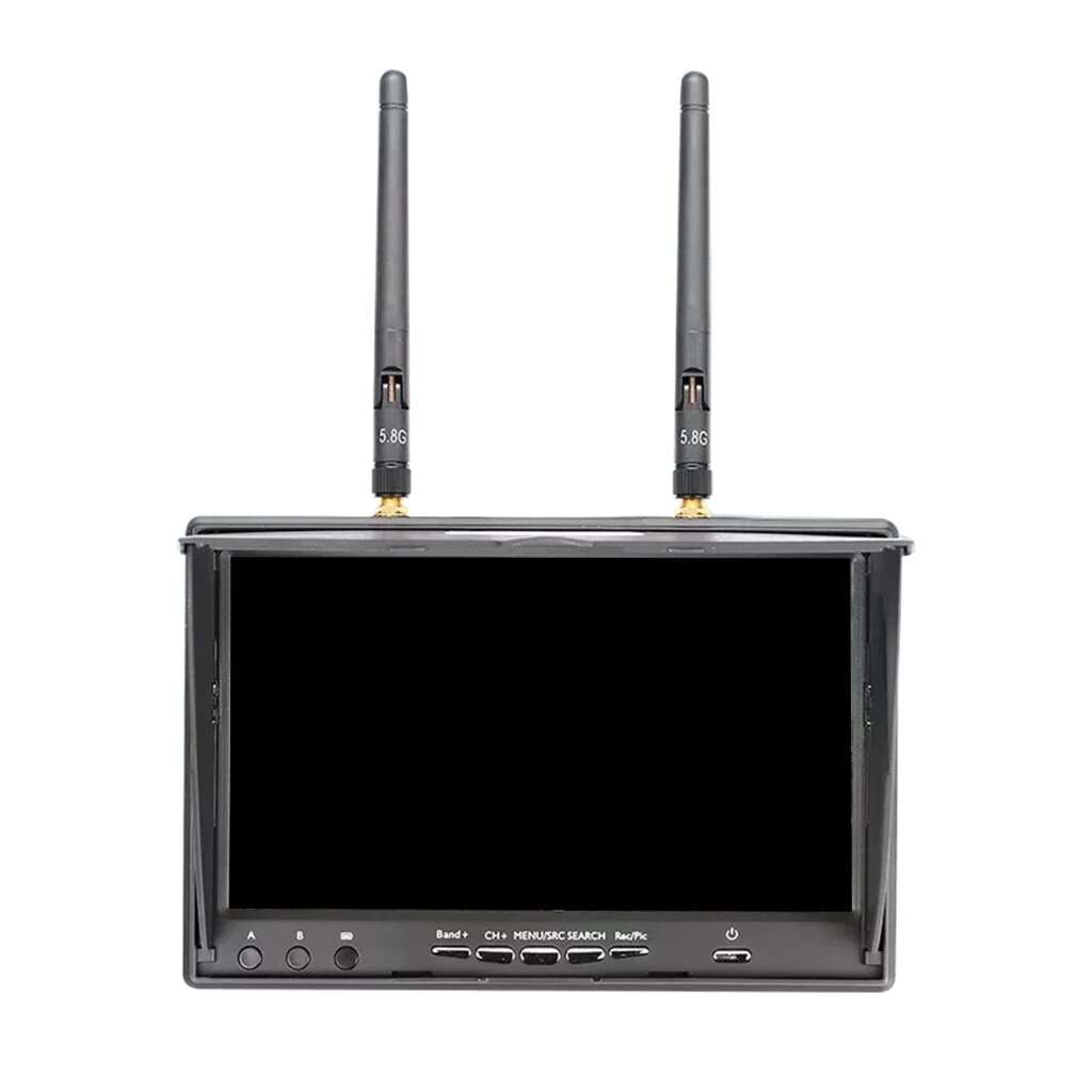 5,8G 5802D Двойной прием приемника 7 -дюймовый экран FPV с DVR для фотографии