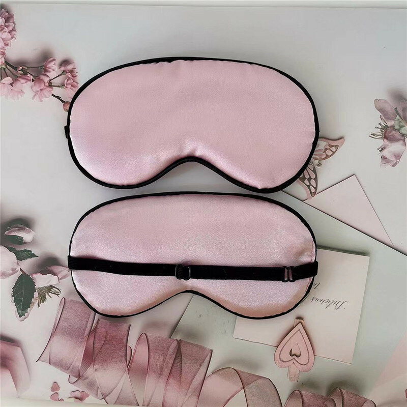 Детская маска для глаз, имитация шелка, фиолетовая, для сна