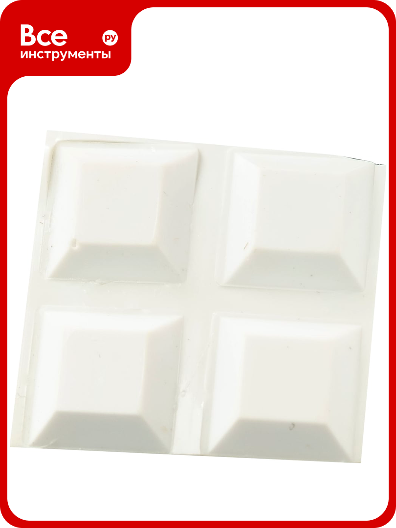 Дверной самоклеящийся бампер европартнер белый — стоппер из силикона без покрытия для установки на дверь