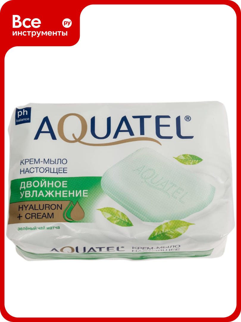 Твердое крем-мыло Aquatel зеленый чай матча, (4х75 г) 300 г 6284