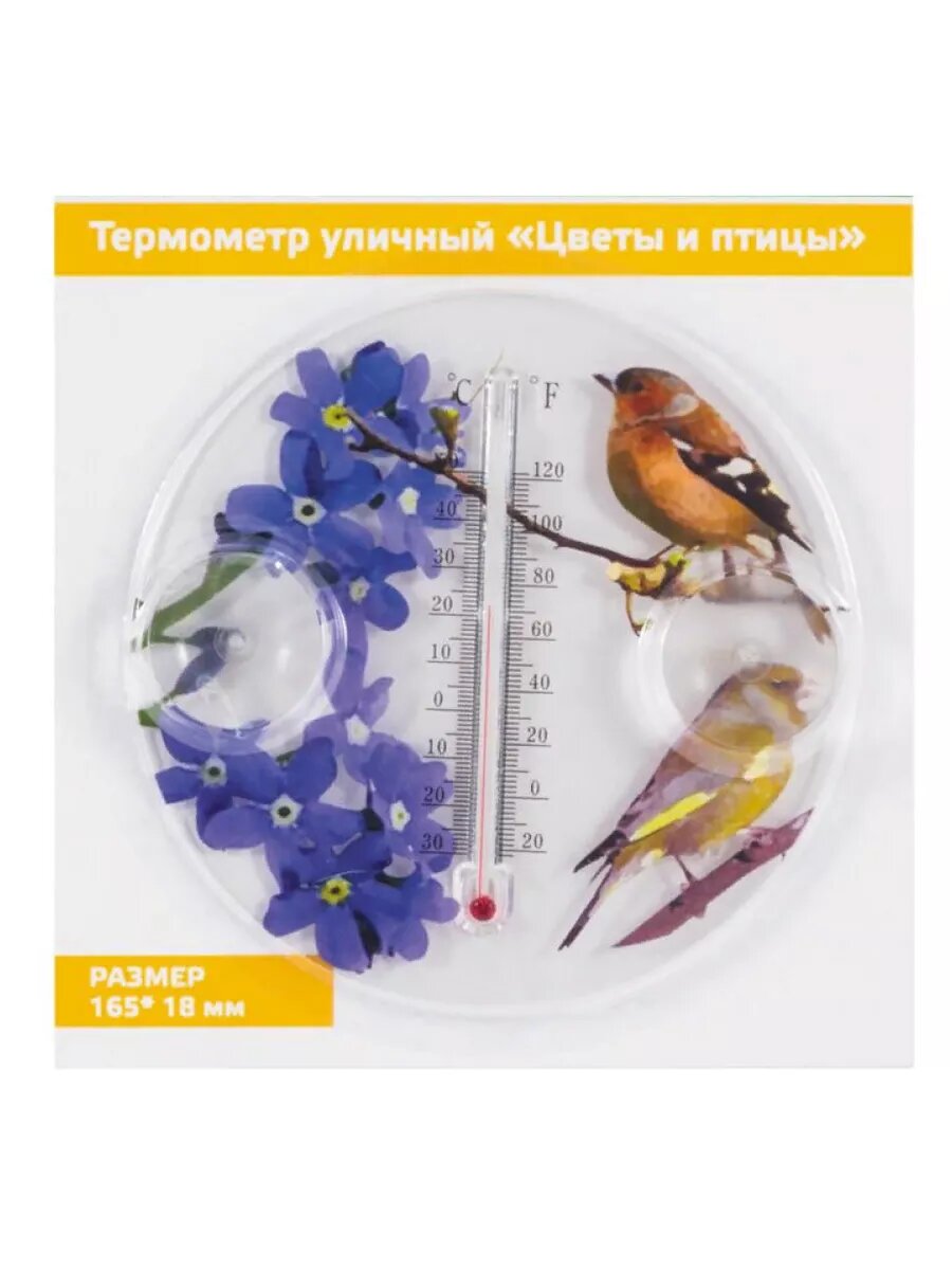 Уличный термометр, Цветы и птицы