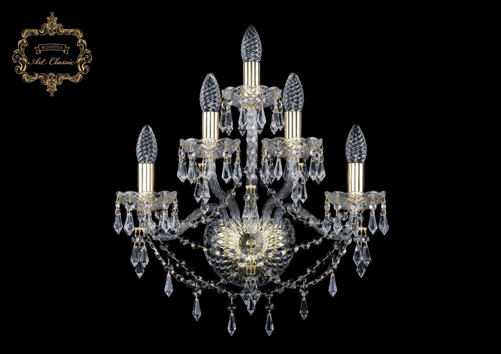 Бра, настенный светильник Art Classic 10.23 10.23.2+2+1.165. Gd. Dr, E14, IP20, Классический, Барокко