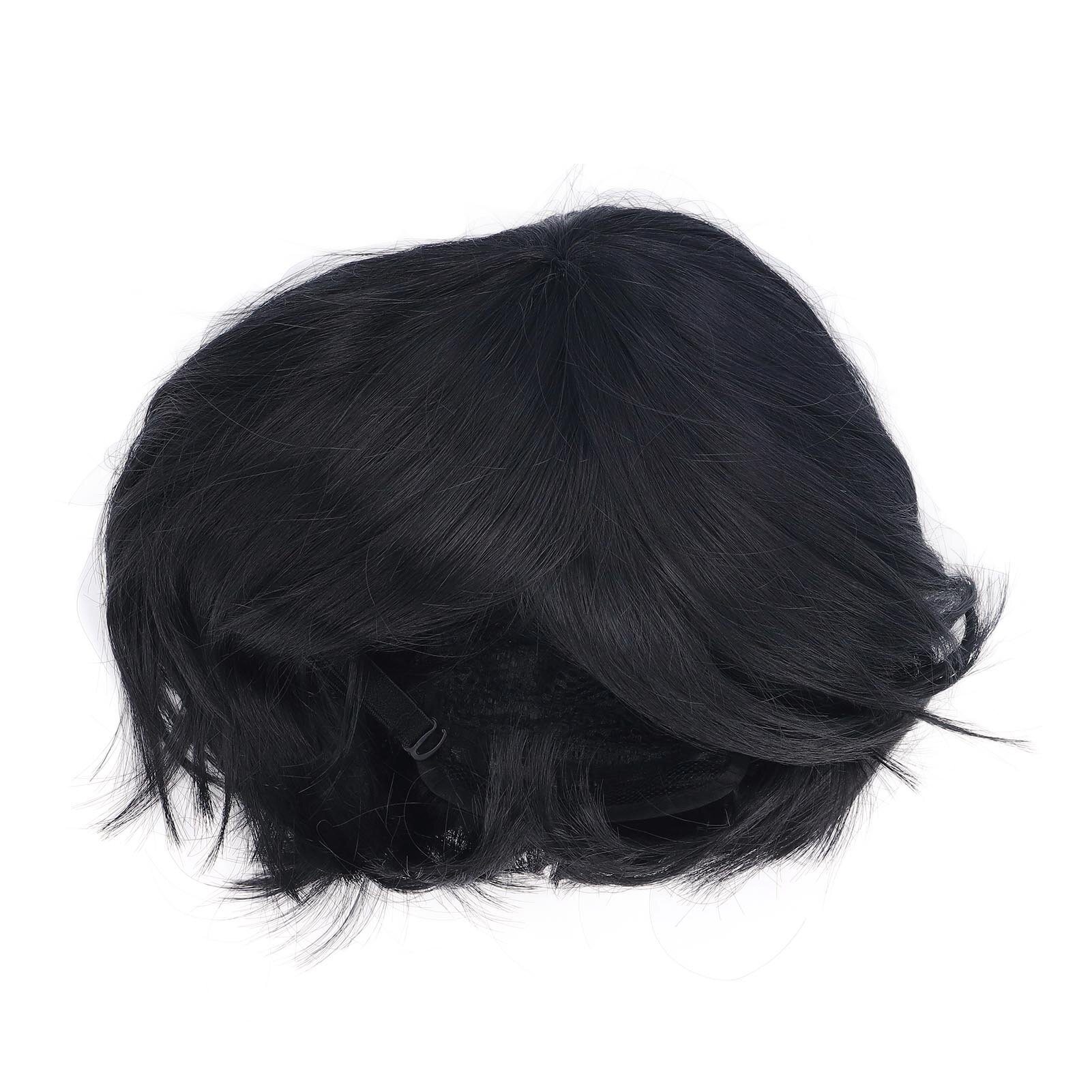 Мужски косплей парик синтетический волос косплей прическа короткая косплей Toupee для вечеринки косплей костюмы повседневная жизнь черная