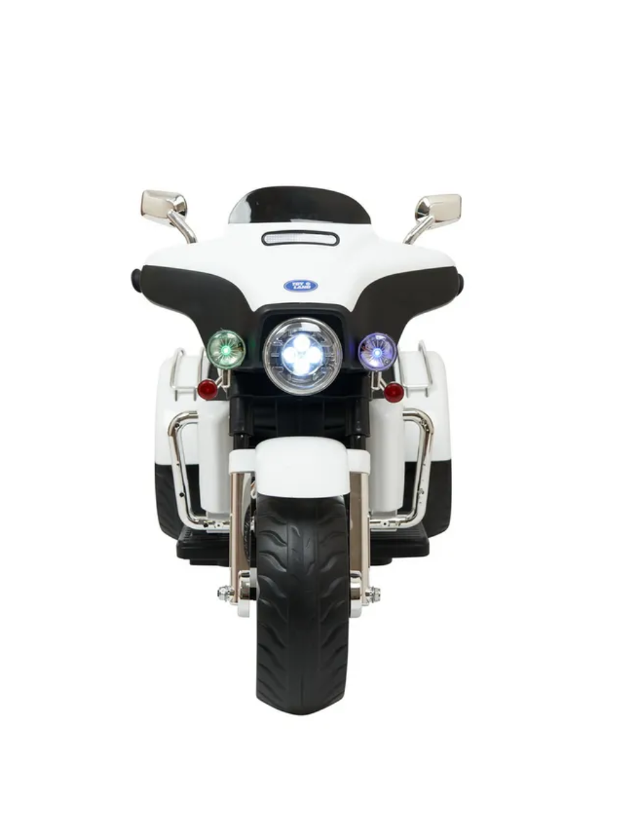 Мотоцикл-трицикл RiverToys Harley-Davidson YBD 7173, белый, для детей от 2 до 6 лет