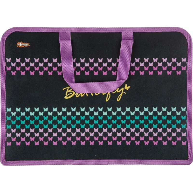 Папка для тетрадей Butterfly А4 на молн с руч, пластик,75мм, ПТ-14-4 Комус Класс 1557091