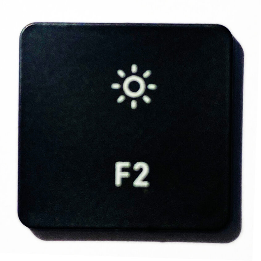 Клавиша, кнопка "F2" для MacBook Air 13, 15 / MacBook Pro 13, 14, 16, M1 M2 M3 M4 2020-2026, Европейская раскладка-UK/Американская расклада-US, Цвет: Черный