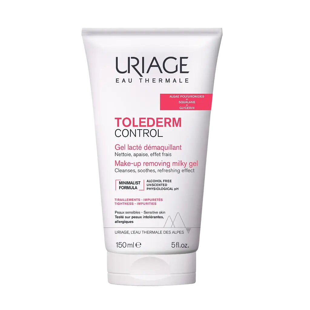 Uriage Tolederm Control Деликатное очищающее гель-молочко для снятия макияжа 150 мл 1 шт