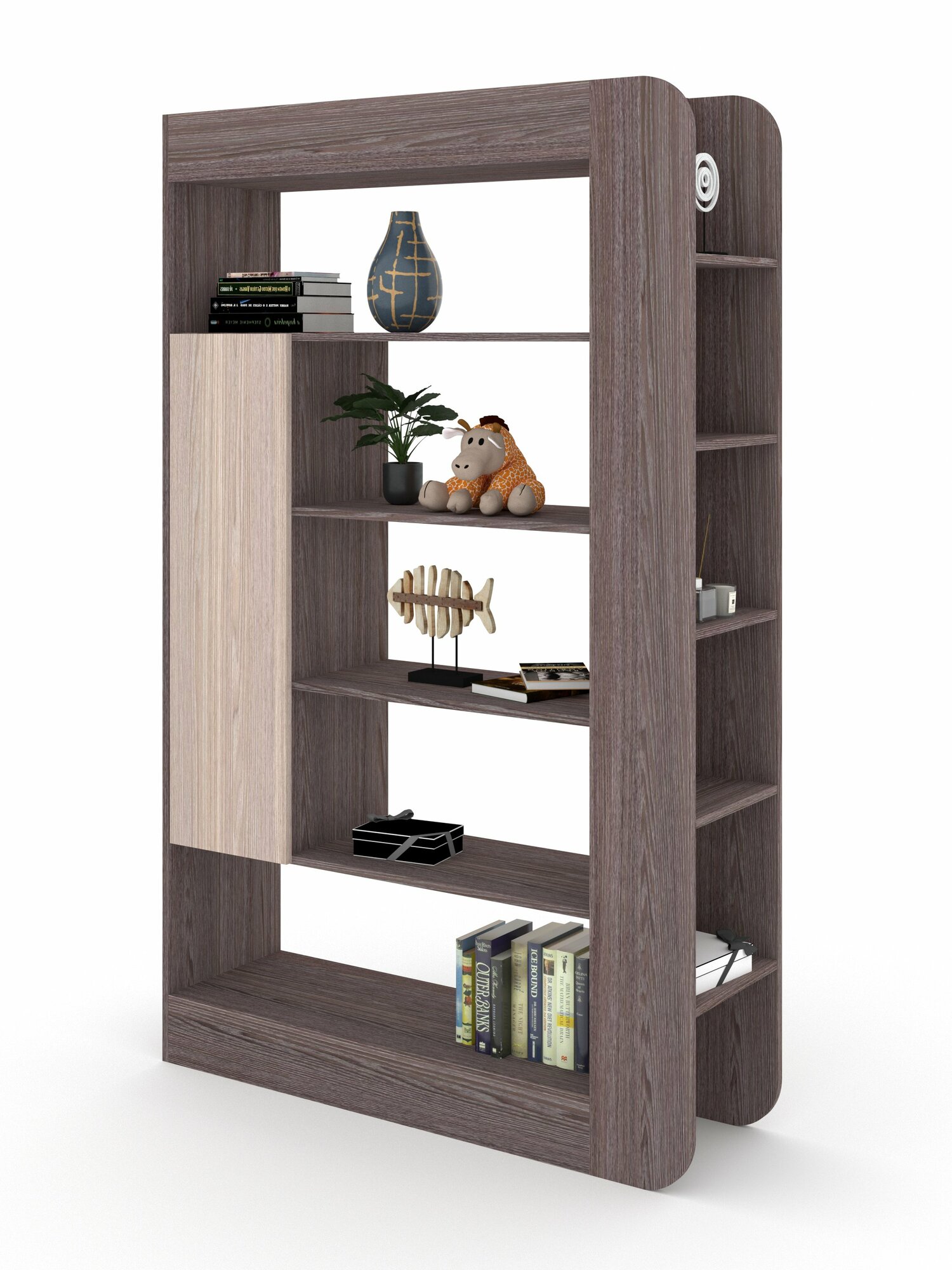 Есэндвич Альт Лаворо Стеллаж, перегородка для зонирования 120х190х35 см (Анкор тёмный/Анкор светлый)