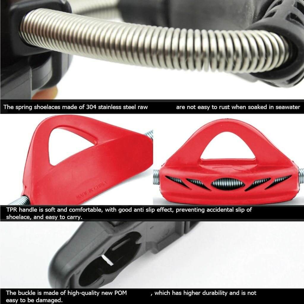 Ласты для дайвинга с заменой стальной пружины - красные - S