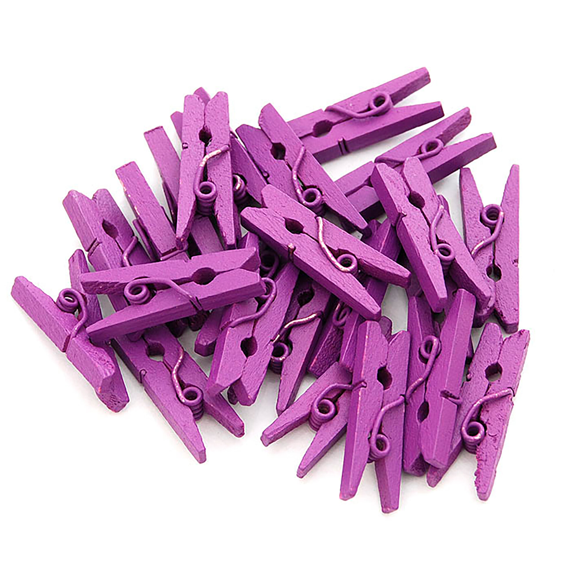 Белоснежка 854-DB Прищепки декоративные 20 шт. фиолетовые Для декора и оформления скрапбукинга