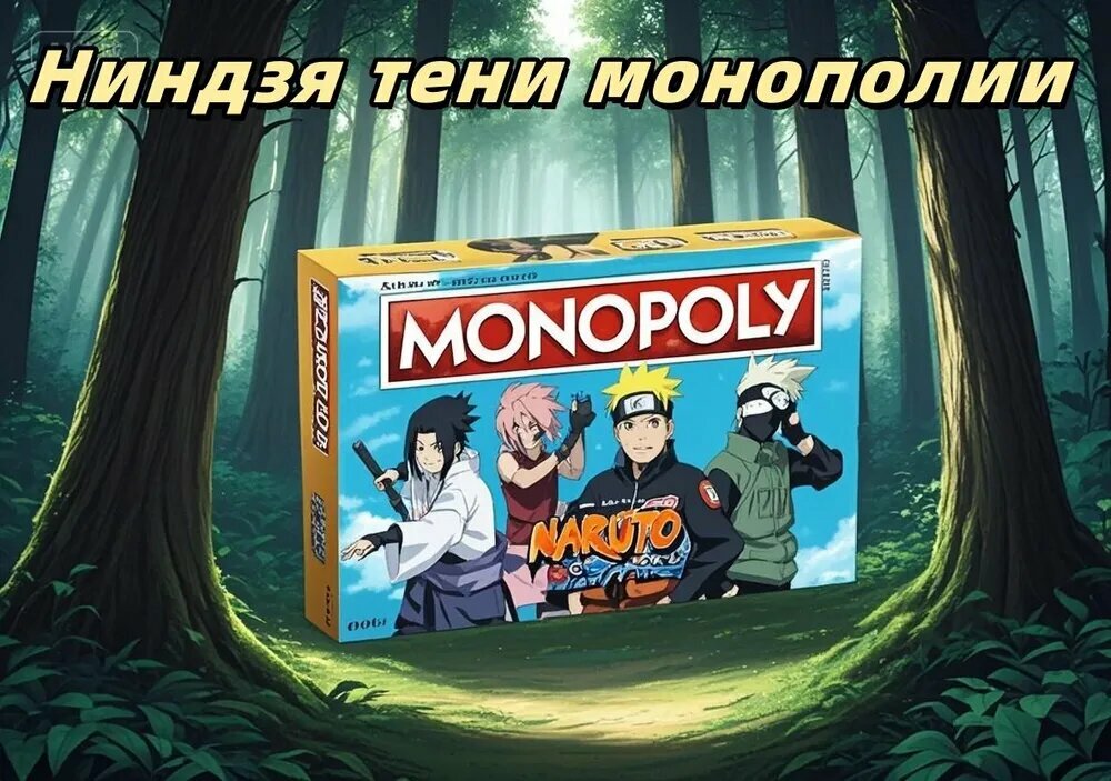 KNOW EASY-Настольная игра Монополия Наруто на русском языке