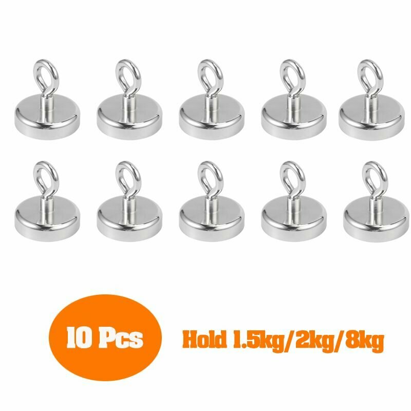 Поисковый магнит для восстановления рыболовных сокровищ металлоискатель спасательный магниты глубоководной рыбалки с круглым кольцом