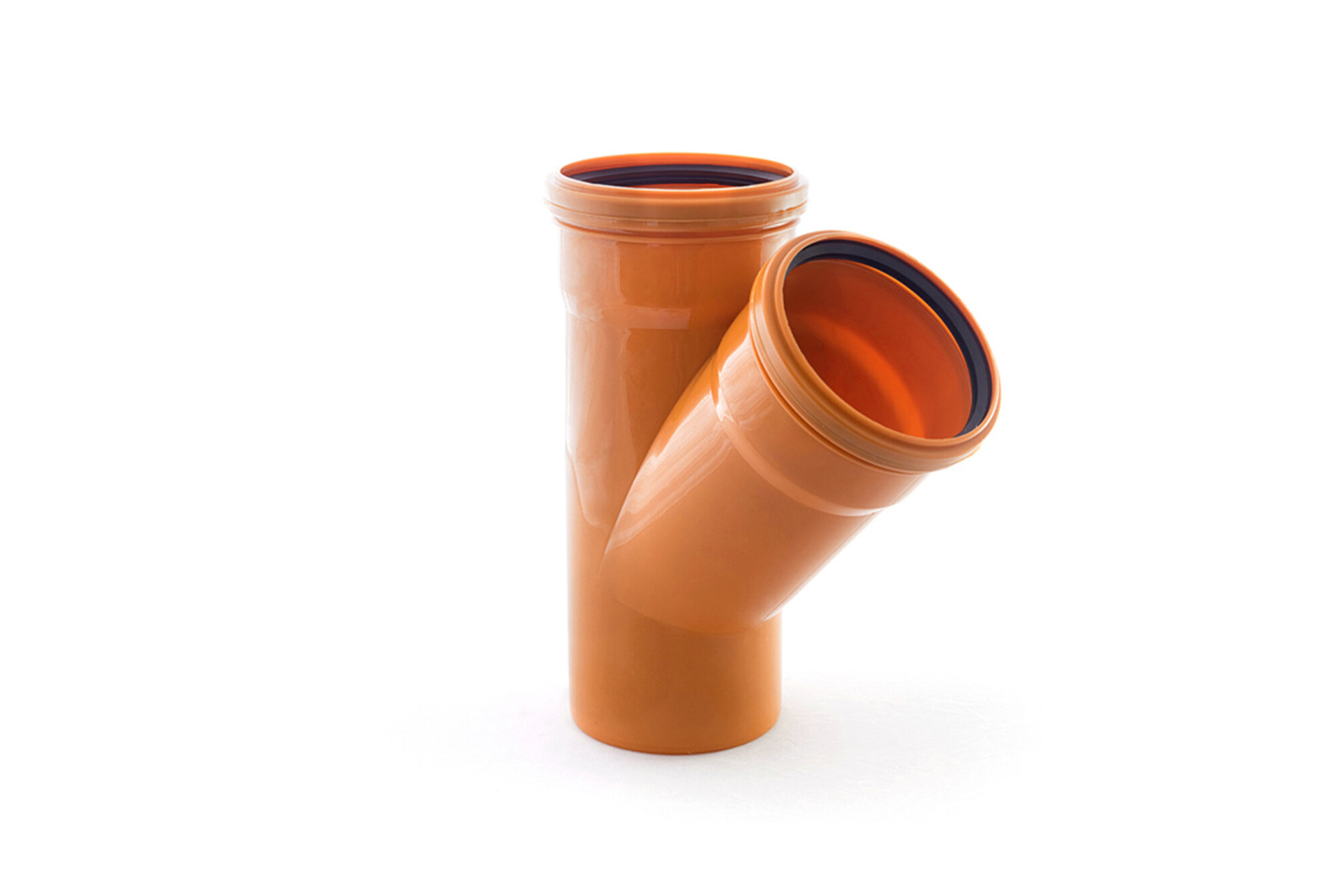 Тройник 160х160 мм, 45°, для наружной канализации, ПОЛИТЭК | 160116045