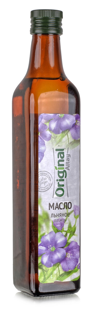 Масло льняное 500мл. Алтайское холодного отжима. Original Altay