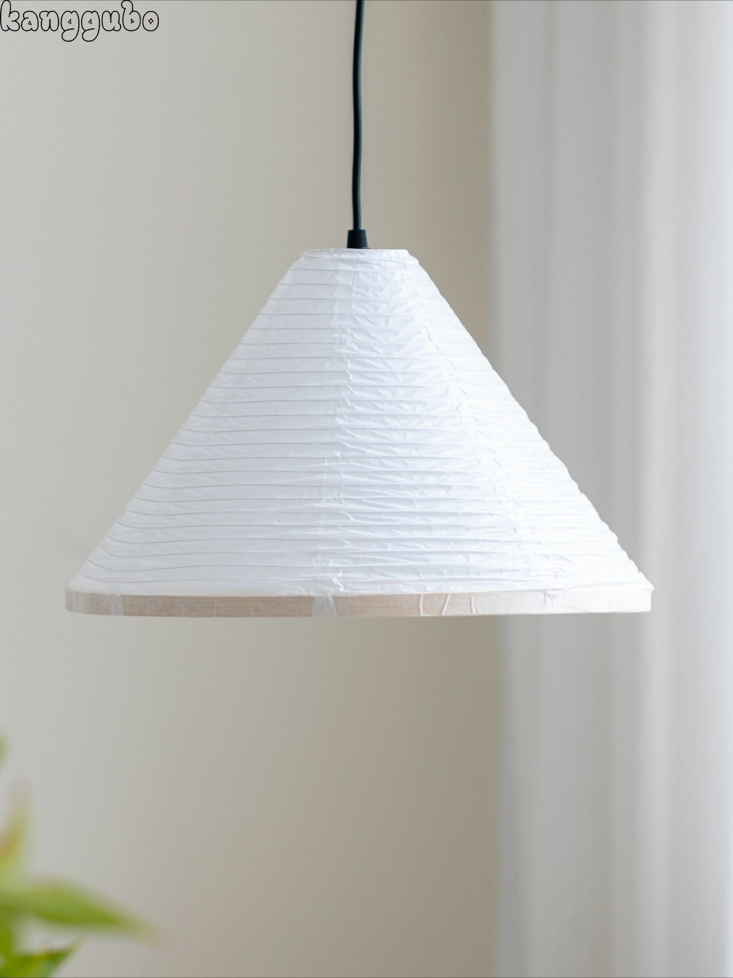 Японская люстра из рисовой бумаги в стиле ваби-саби