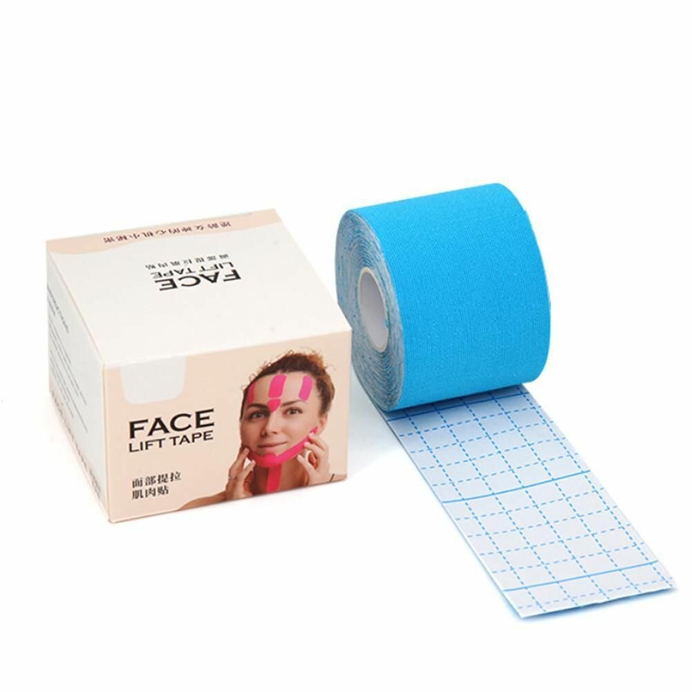 Тейпы для лица и тела райт РУТ от морщин и отеков, кинезио тейп спортивный низкой фиксации 5смх5м , 1 шт