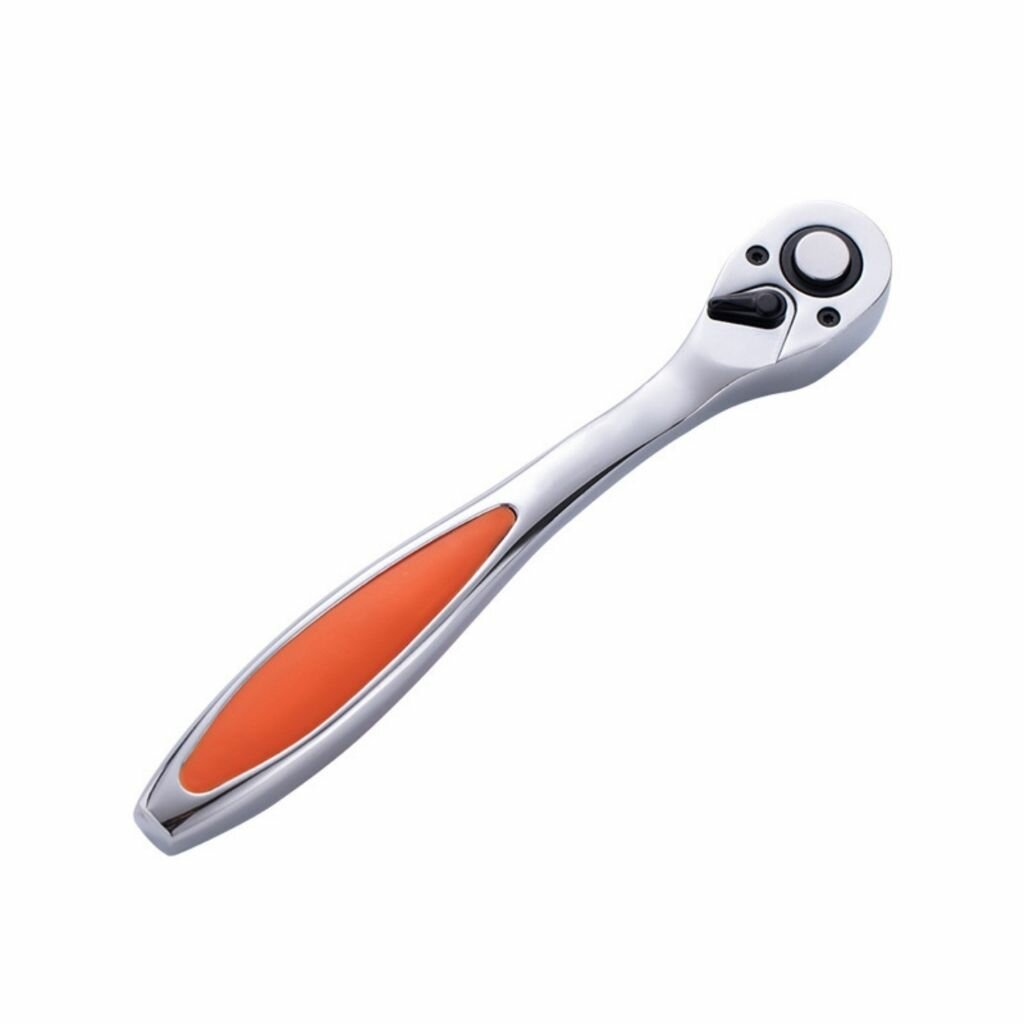 Храповой ключ с металлической изогнутой ручкой на 72 зуба-маленький