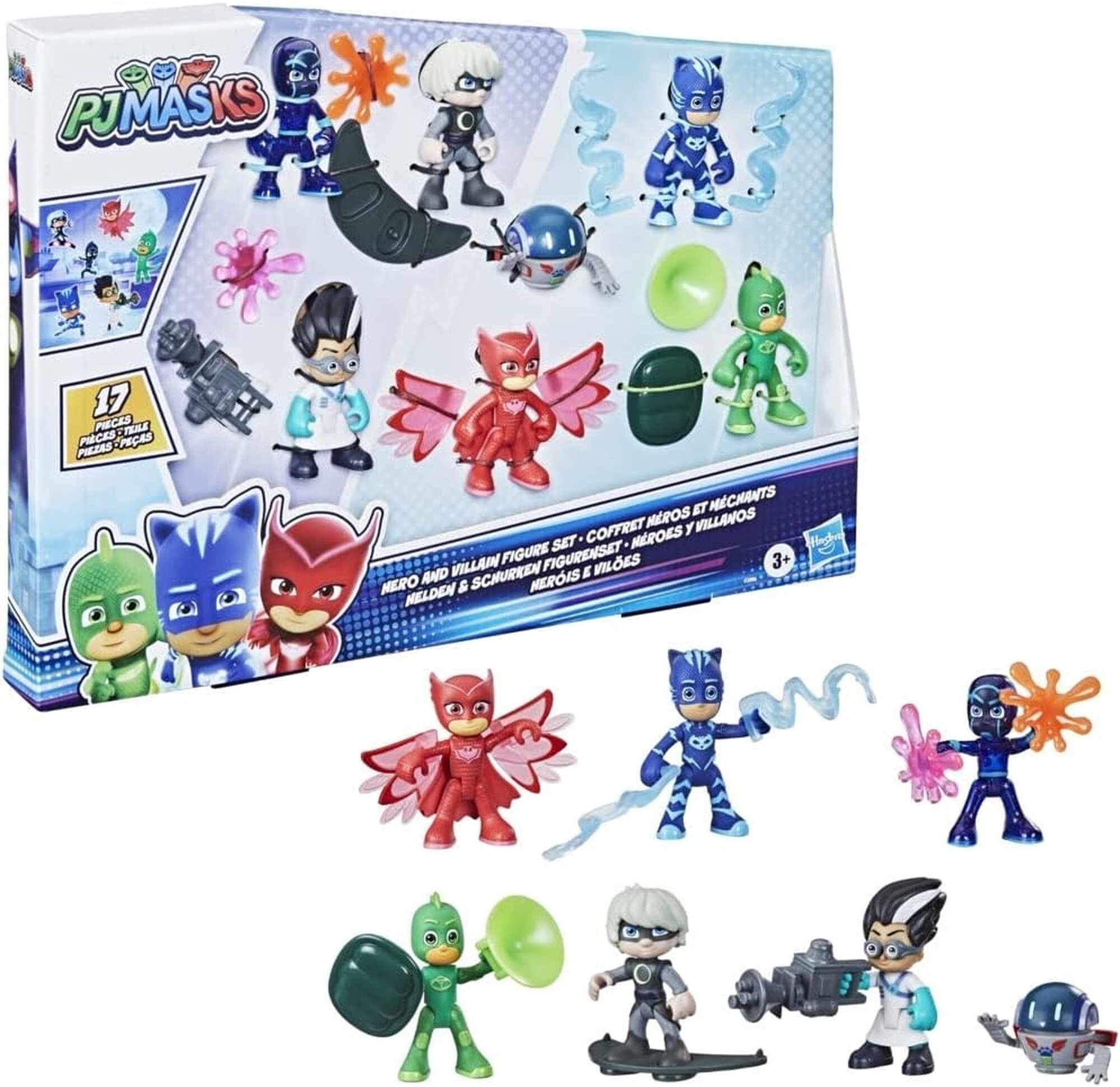Фигурка Hasbro PJ Masks - Набор из 7 фигурок Герои в масках с аксессуарами - Хасбро F2096