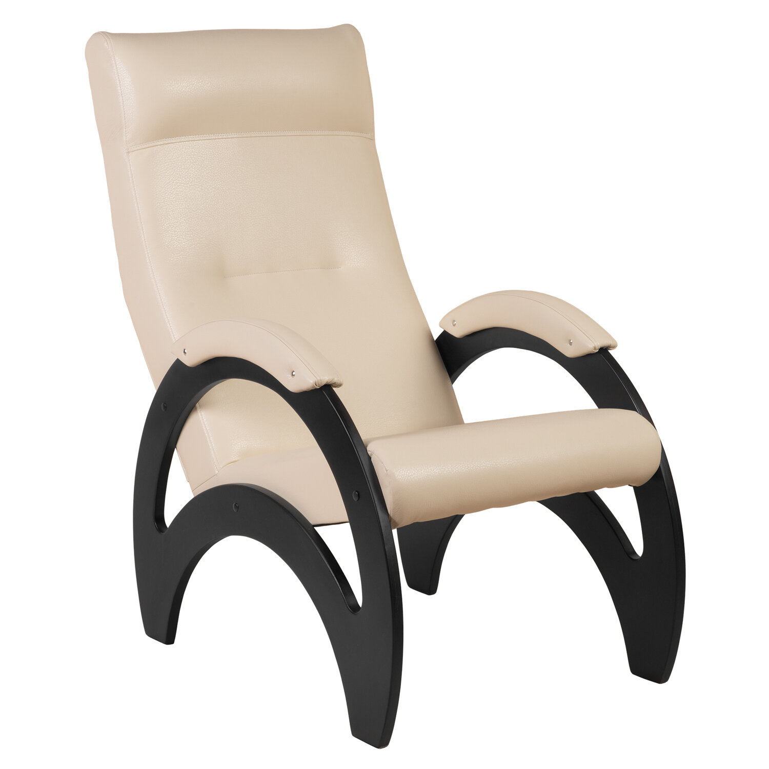 Кресло Сальса Экокожа, Cream, Венге