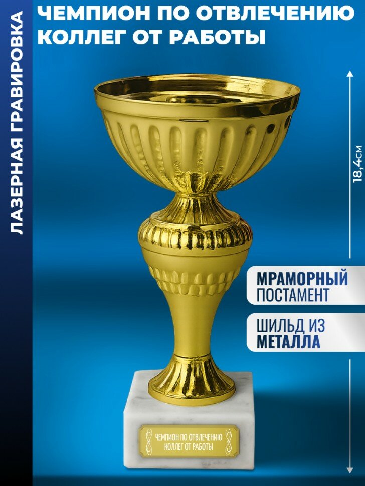 Кубок "чемпион по отвлечению коллег от работы" (18,4 см)