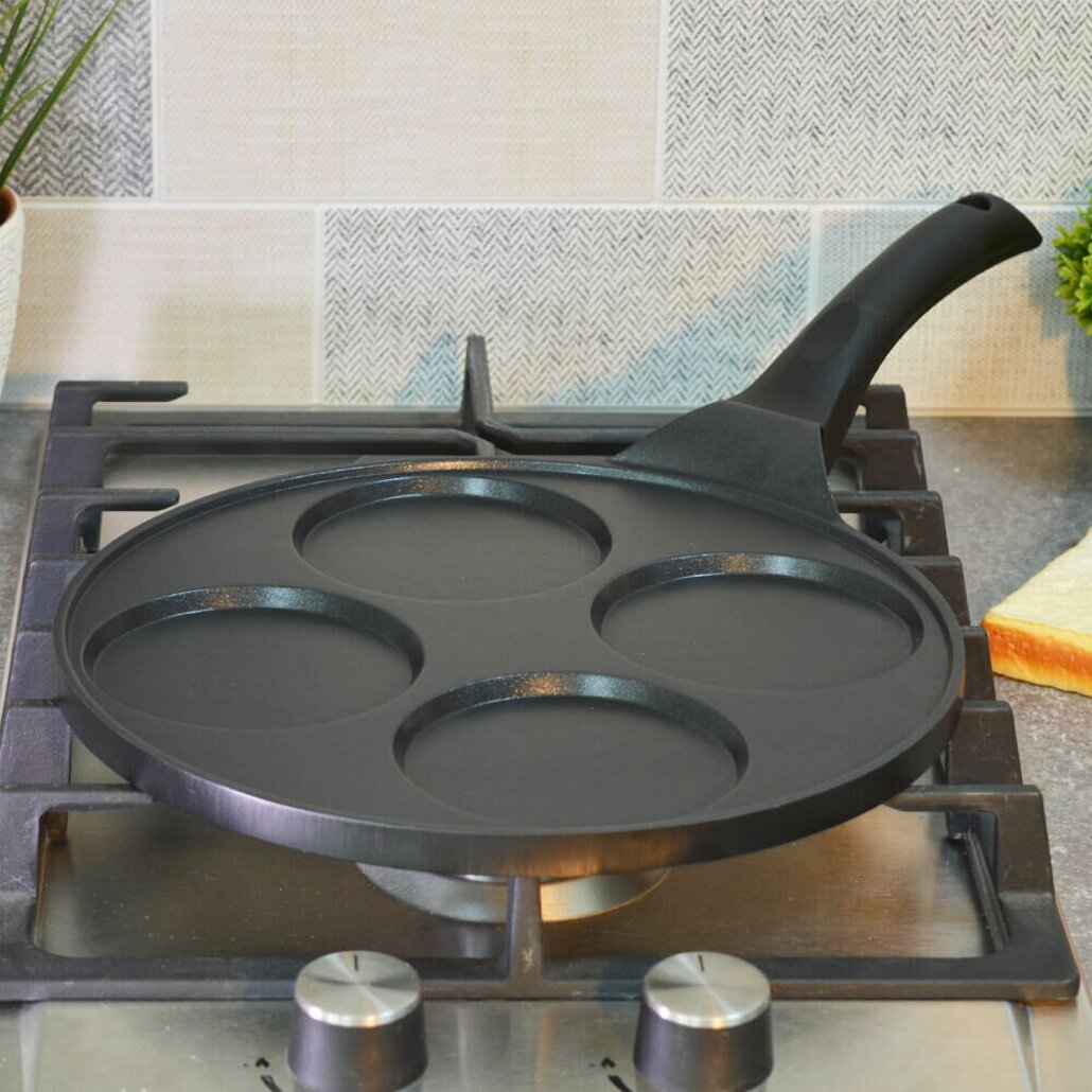 Сковорода антипригарная 26см, черный алюминий, индукционное дно — равномерный прогрев и легкая чистка