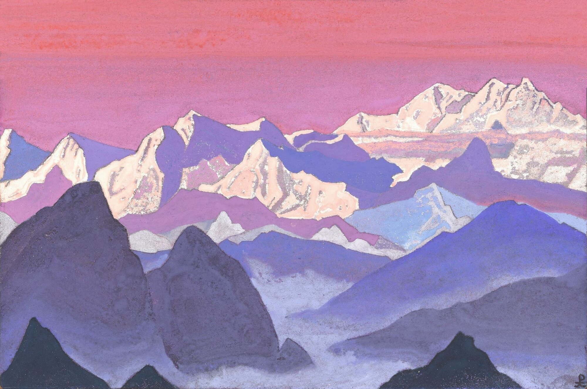 Картина Рериха Николая Канченджунга 80х53 см