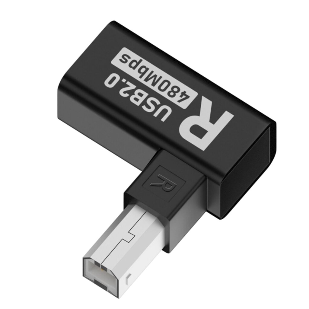 Универсальный разъем USB2.0 B для подключения музыкальных инструментов к принтеру-правый изгиб