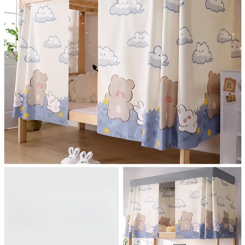 Занавеска на кровать для общежития, s двухъярусная односпальная шторка, для 1.15x2M(HxL)-3pcs, 28