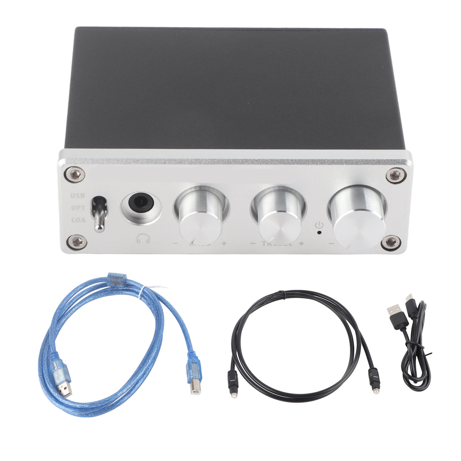 AC Q3 PRO DAC Decoding Audio Decoder with Headphone Amplifier for 3.5MM Headphones (Silver)