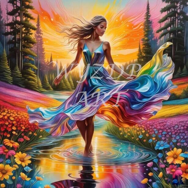 Алмазная живопись 5D "Fairy Dust", полный квадратный кристалл 50x50cmCrystalSquare, WYZ20240532-F