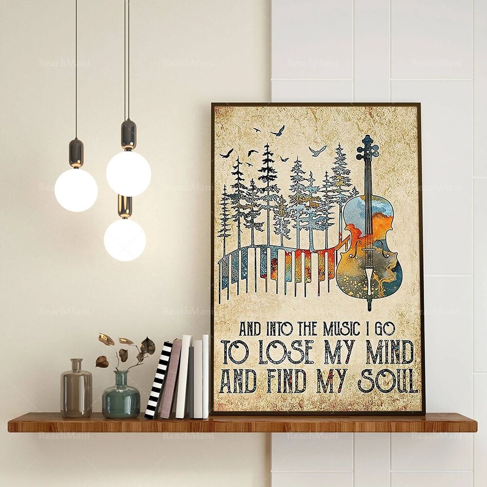 Музыкальный постер "Девушка на скрипке", ReachMani
