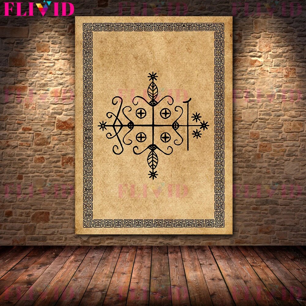 Картина на холсте "Старые священные геометрические элементы"