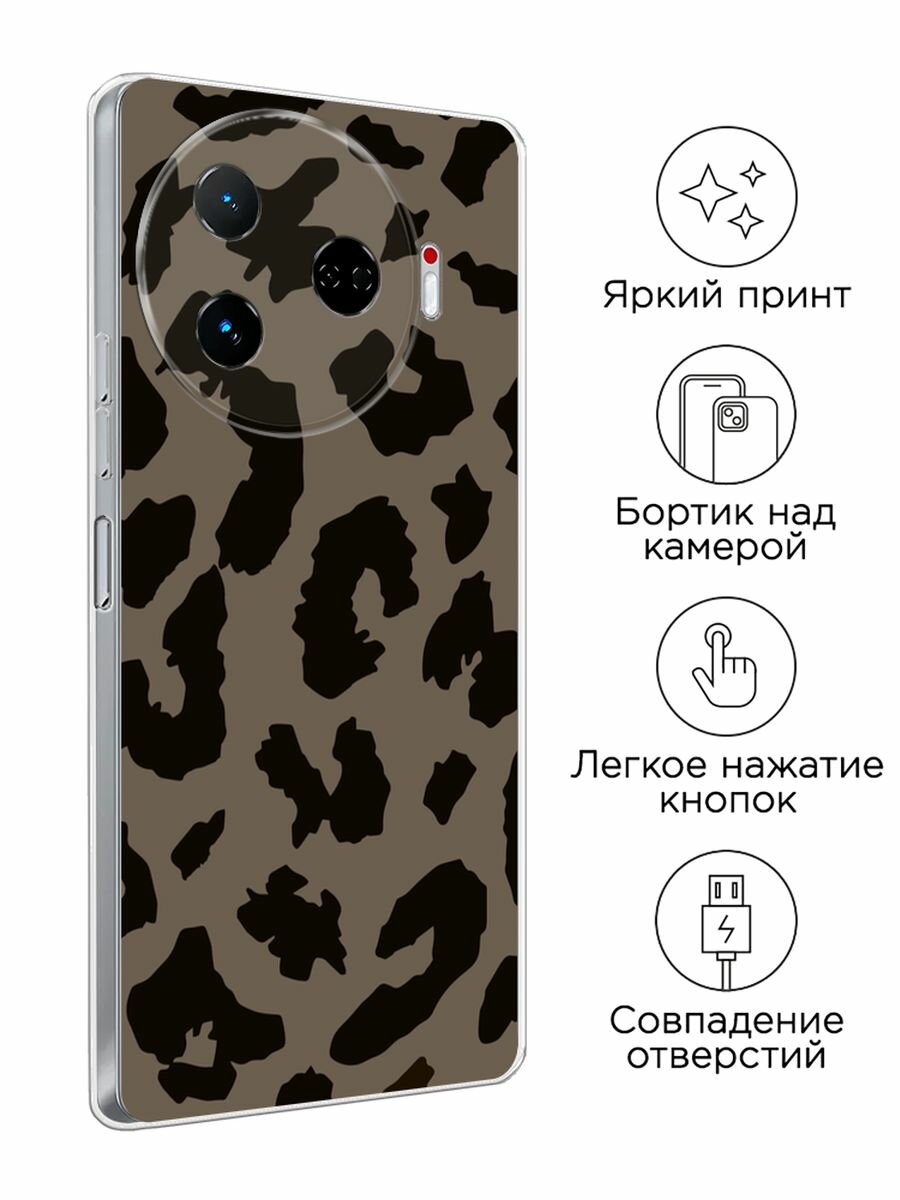 Чехол на Tecno Camon 30 Pro 5G / Текно Камон 30 Про 5G с принтом "Леопардовые пятна паттерн 1" — фото 1