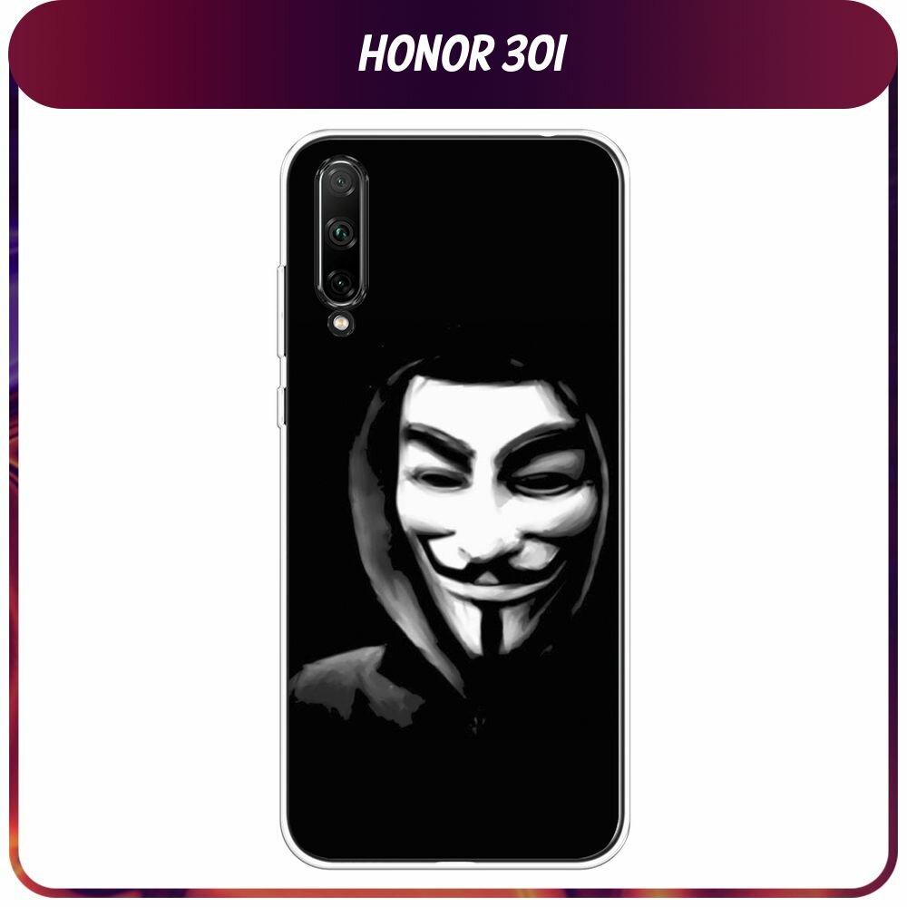 Силиконовый чехол на Honor 30i / Хонор 30i с принтом "Анонимус"