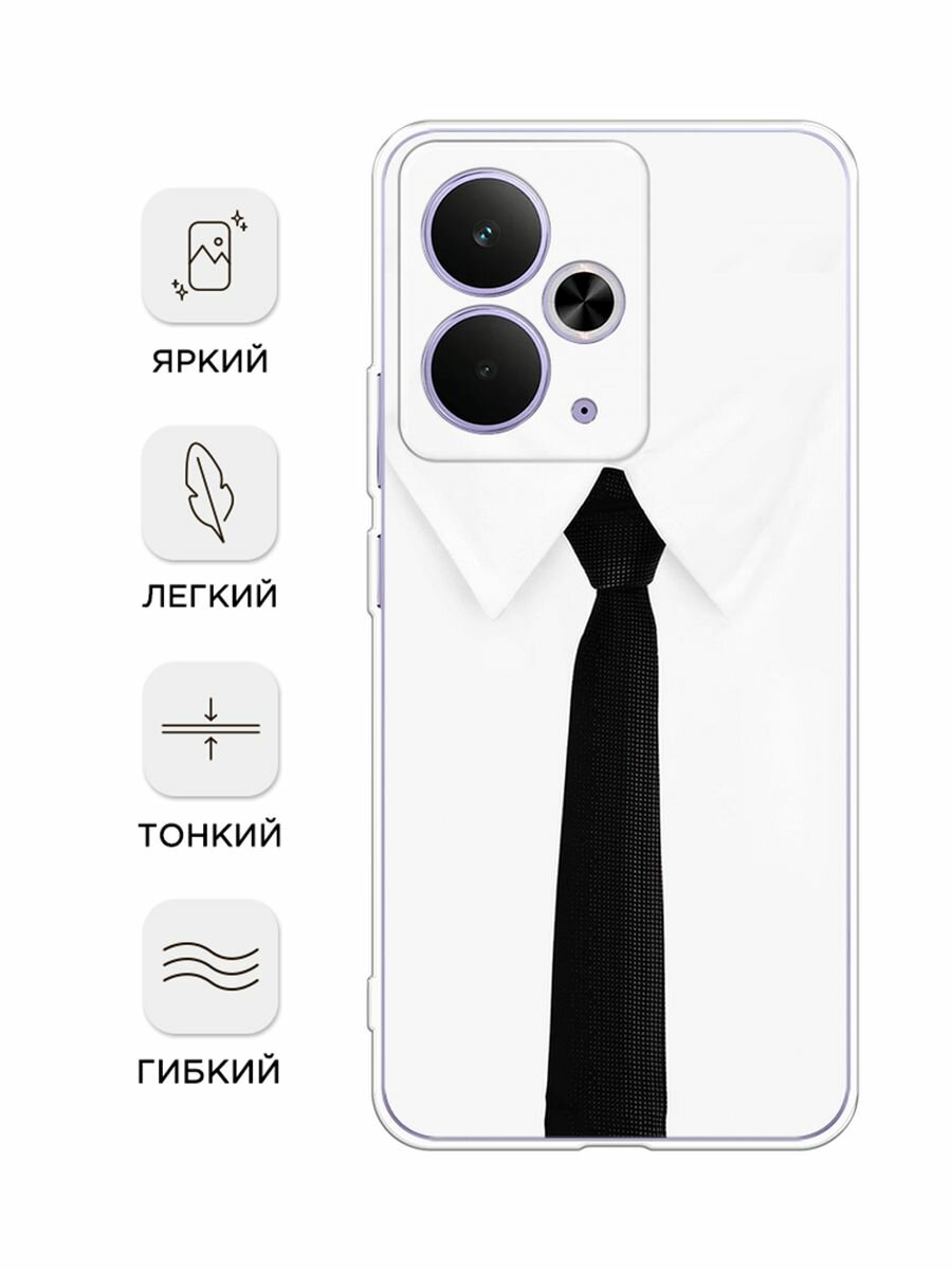 Силиконовый чехол на Realme 14T / Реалми 14Т с принтом "Галстук" — фото 1