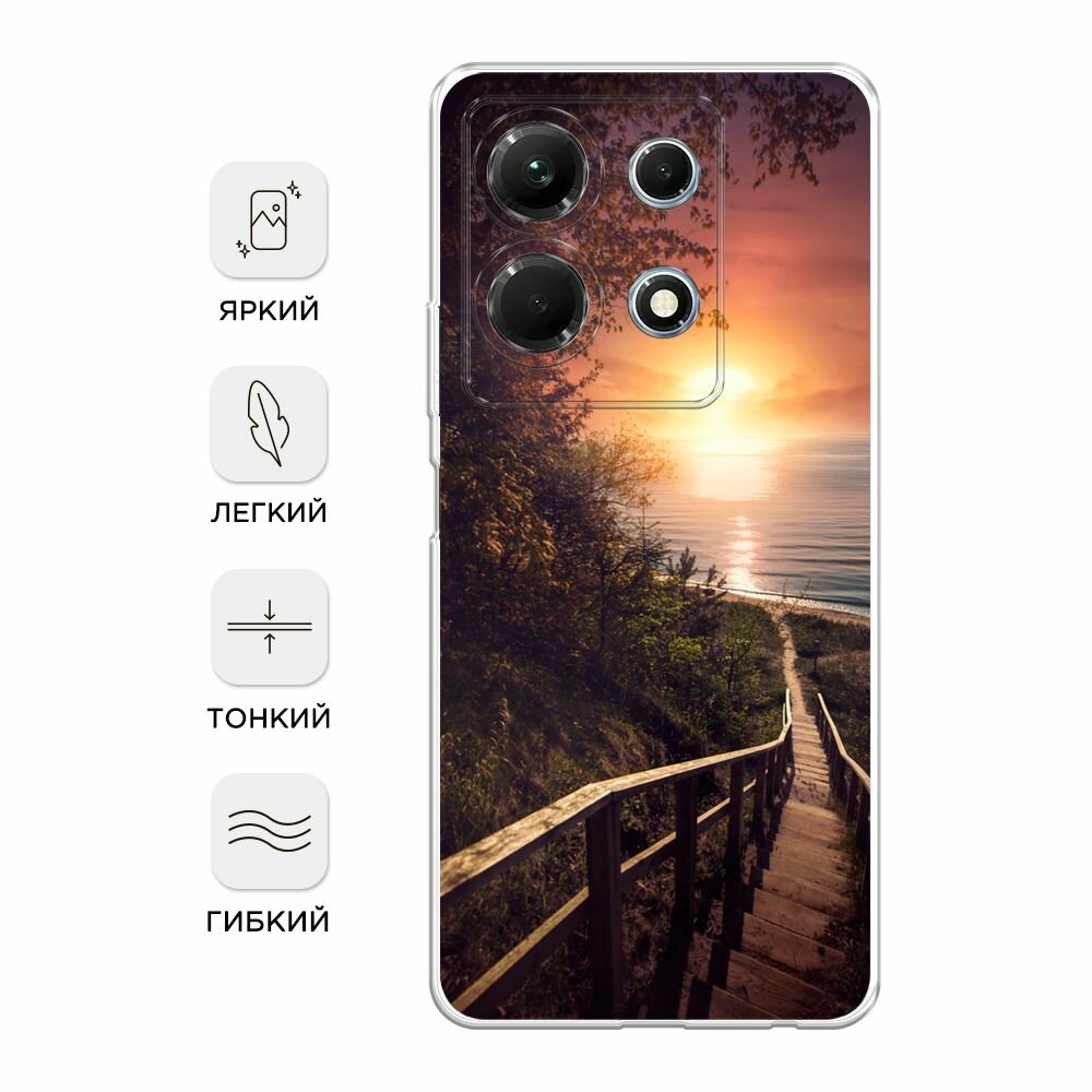 Чехол на Infinix Note 30 4G / Инфиникс Нот 30 4G с принтом "Мост у воды" — фото 1