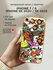 Чехол на Apple iPhone 7 / Айфон 7 с принтом "Дракон в цветах"