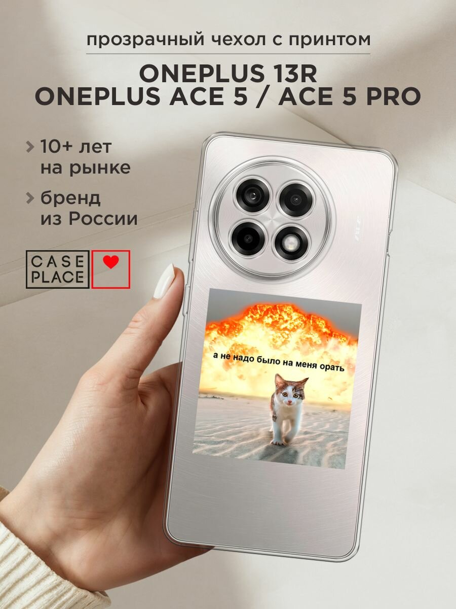 Чехол на Oneplus 13R/Ace 5/5 Pro / Ван Плас 13R/Асе 5/5 Про с принтом "Не надо было орать", прозрачный