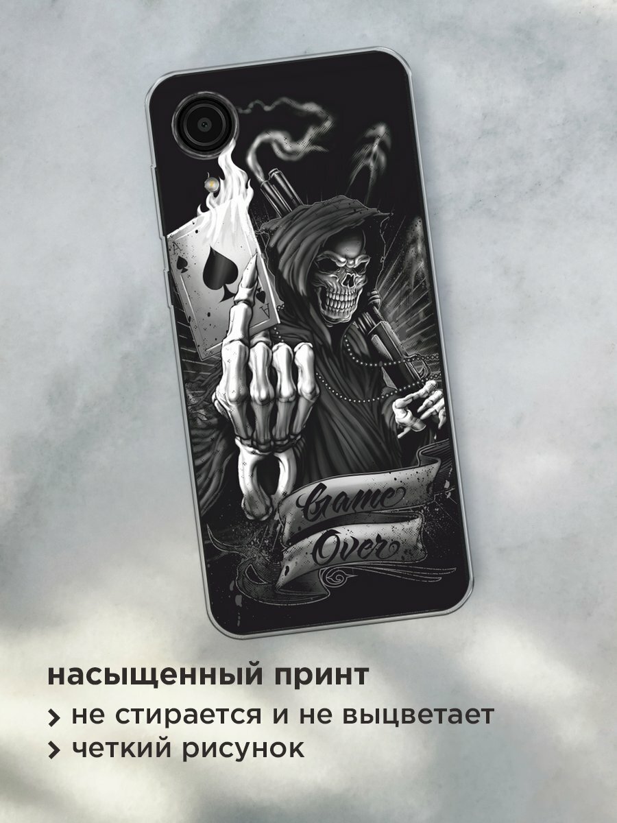 Чехол на Samsung Galaxy A03 Core / Самсунг Галакси А03 Core с принтом "Игра закончена" — фото 1