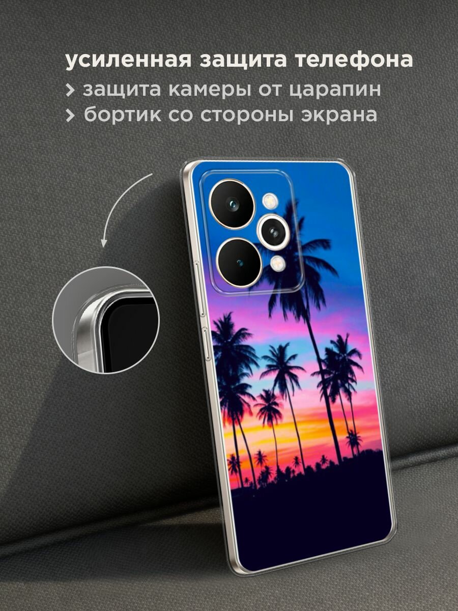 Силиконовый чехол на Realme 15 Pro / Реалми 15 Про с принтом "Закат 5" — фото 1