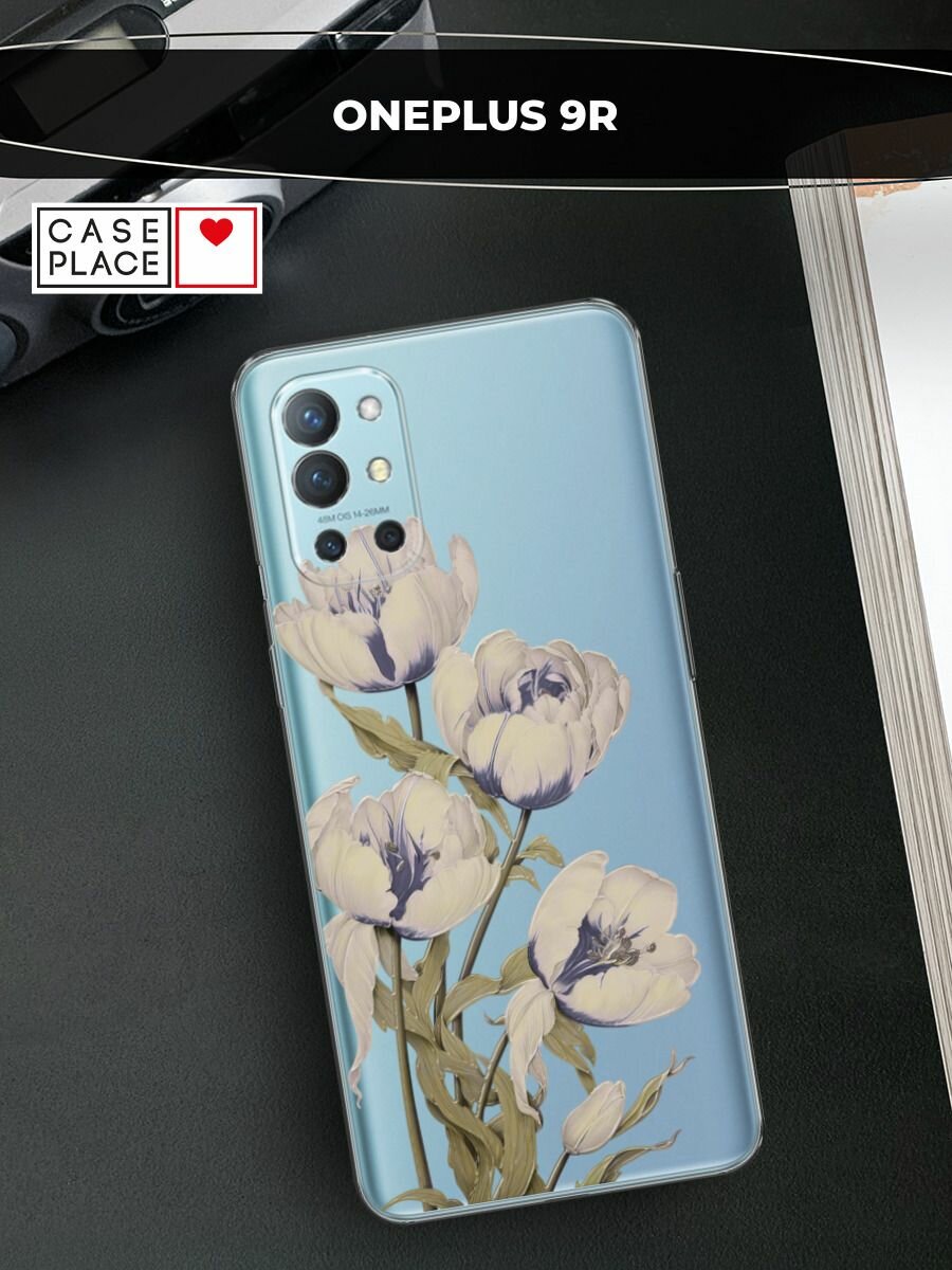 Чехол на OnePlus 9R / ВанПлас 9R с принтом "Серые бутоны"