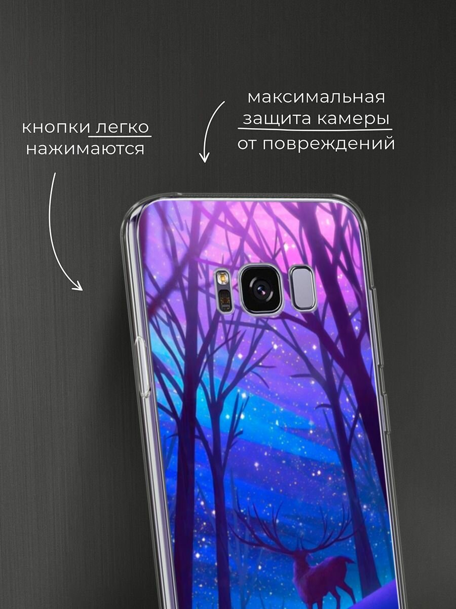 Чехол на Samsung Galaxy S8 + / Самсунг Галакси С8 Плюс с принтом "Северный олень" — фото 1