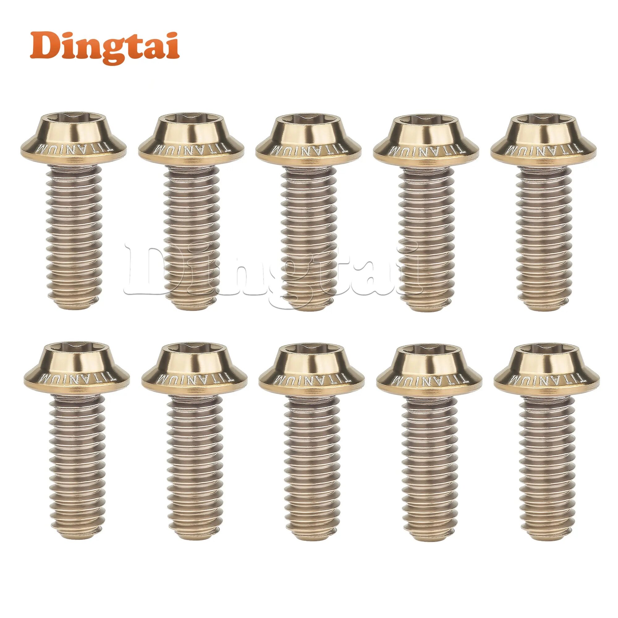 Dingtai титановые болты M3x6/8/10/12/15/18/20 мм 5/10 шт. Bronze 10PCS, 15mm