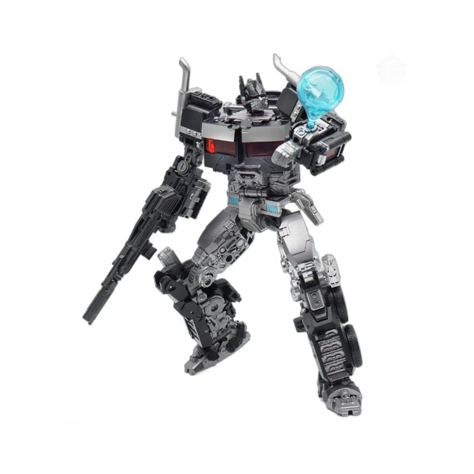 21cm Transformed Toys Heroic Optimus Primed Action Figure Deformation Robot Figure Transformed Car Trucks Toys for Kids, 22cm Alloy Transformable "Pillars" Toy, Blue Truck with Red Flames, Robot Form Blue and Red, with Weapons, Gift Box 27*8.5*36cm
