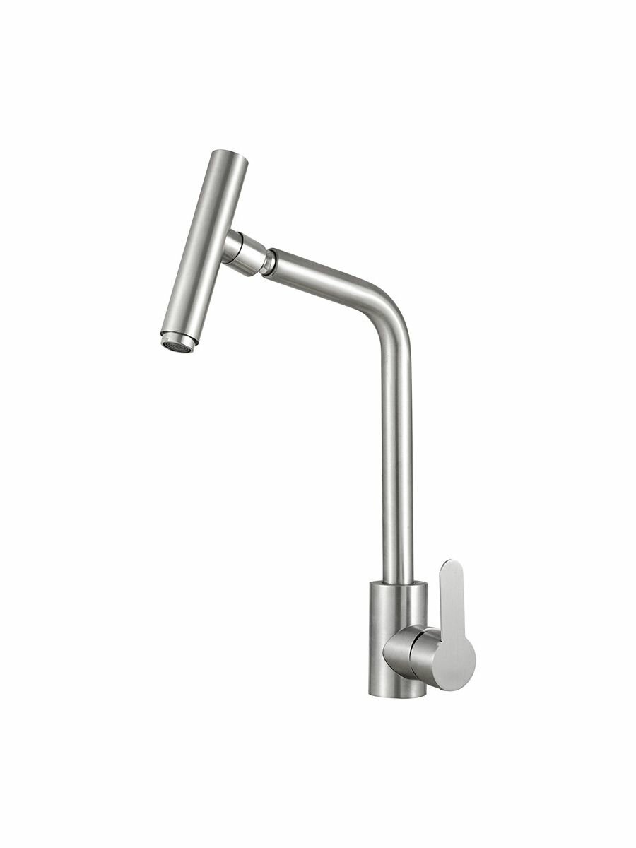 Melodia Della Vita Смеситель кухня MELODIA Perfetto из нерж. стали с высоким изливом поворот аэратора на 360° MDV30205ss